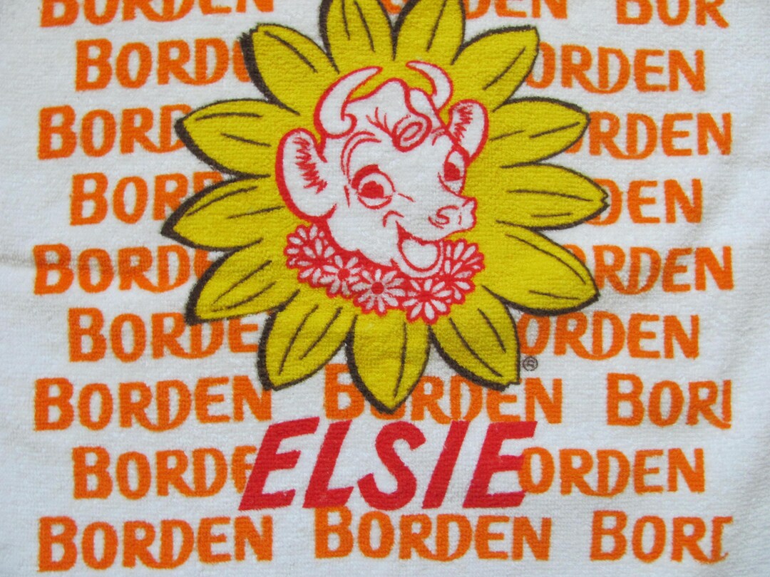 Vintage Borden Milk Elsie Cow Kitchen Towel All Cotton - Etsy