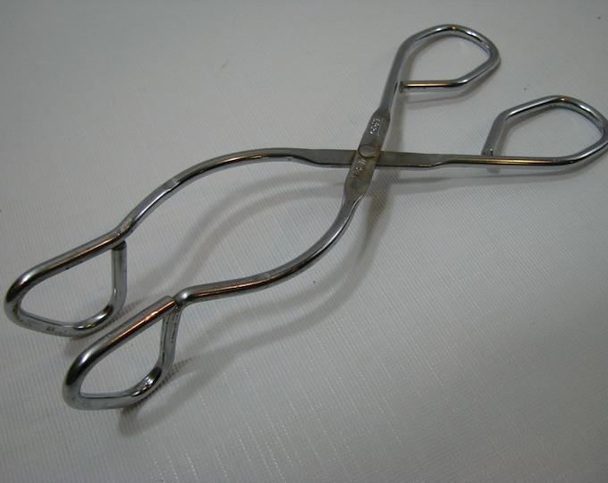Vintage Ekco USA Stainless Steel Angled Scissor Serving Tongs - Etsy