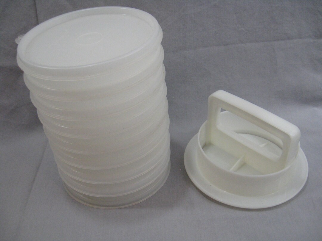 Vintage Tupperware Hamburger Patty Press Makers Mold 8 5" Keepers ...