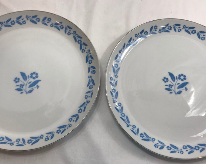 2 Vintage Symphony in Blue Fine China Household Japan 10 1/4" Dinner ...