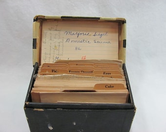 Cardboard Recipe Box - Etsy