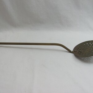 Vintage Copper Long Handled Slotted Strainer Spoon - Etsy