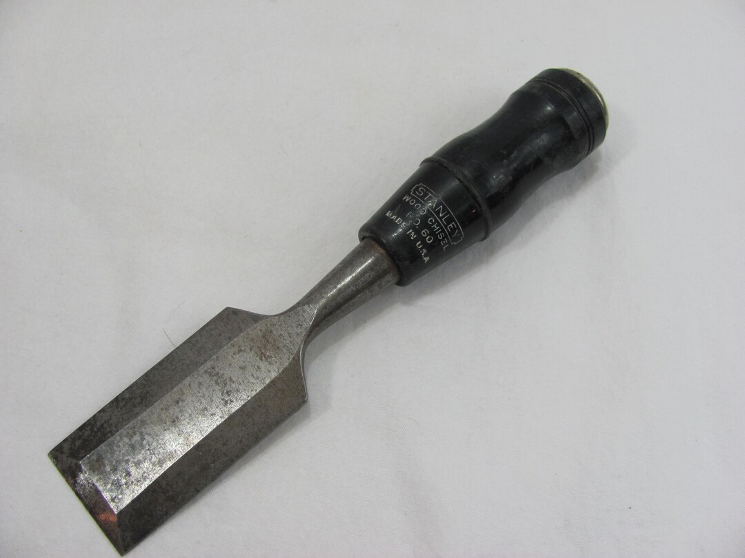 Vintage Stanley Wood Chisel No. 60 Made in USA Black Handle - Etsy