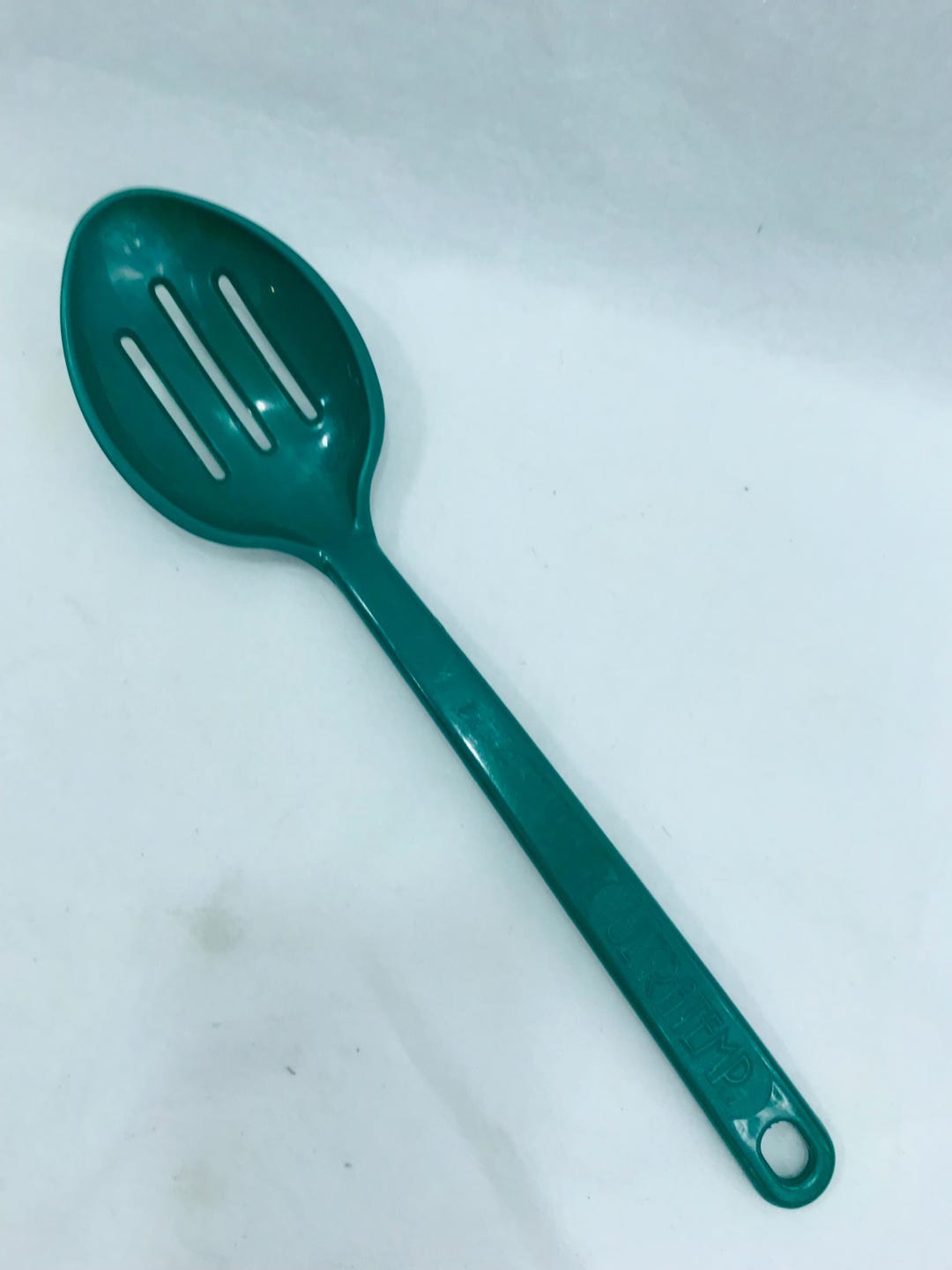 Vintage Ultratemp Plastic Nylon Green Slotted Spoon 11 1/2" Long - Etsy