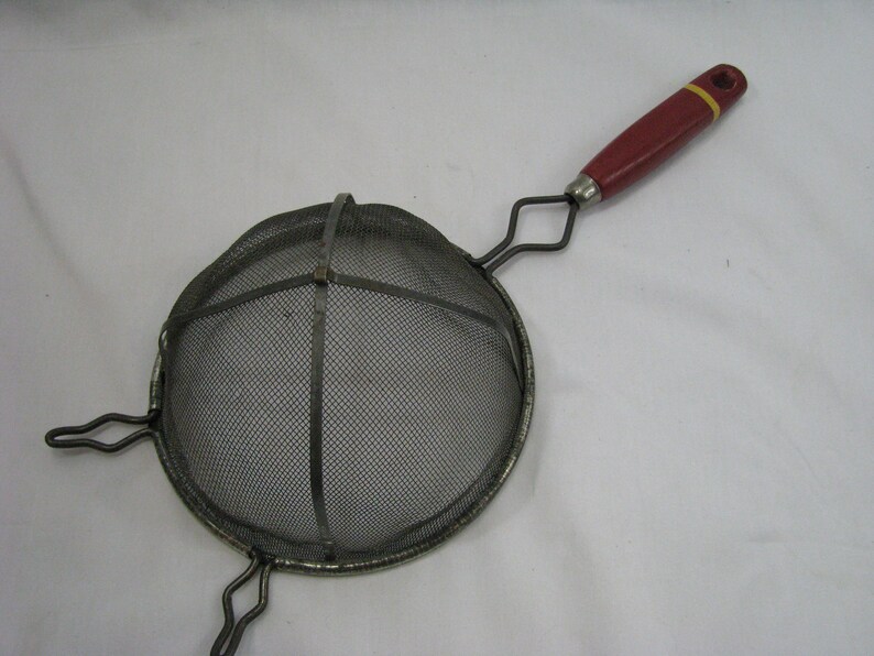 Vintage Large Red Wood Handle Wire Sifter - Etsy