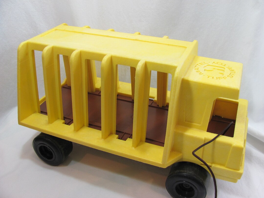 Vintage Mattel Tuff Stuff Yellow School Bus Pull Toy - Etsy