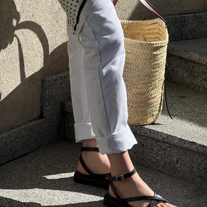 Sandals Strappy Brown Leather Platform Sandals Square Toe Summer Shoes ...