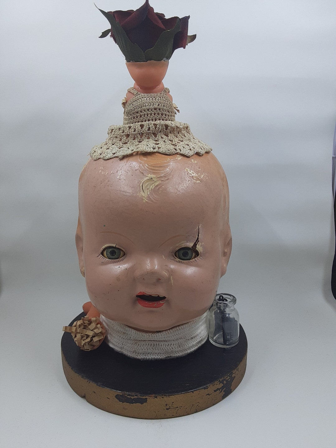 Steampunk Creepy Doll Head - Etsy