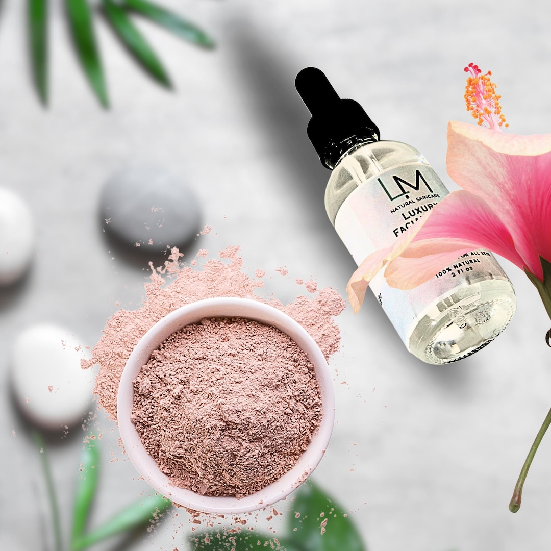 Luxurious Hibiscus Facial Mask Gift Set With Kaolin Clay Including ...