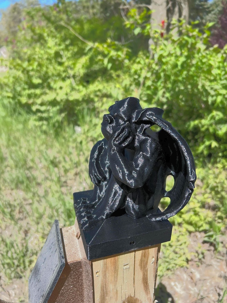 The Pondering Gargoyle Mailbox Post Cap - Etsy