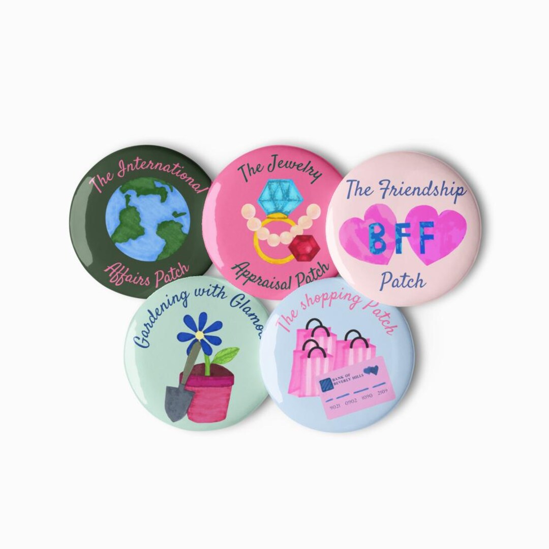 Troop Beverly Hills Pin Set: 90s Movie Inspired Badges - Etsy Australia