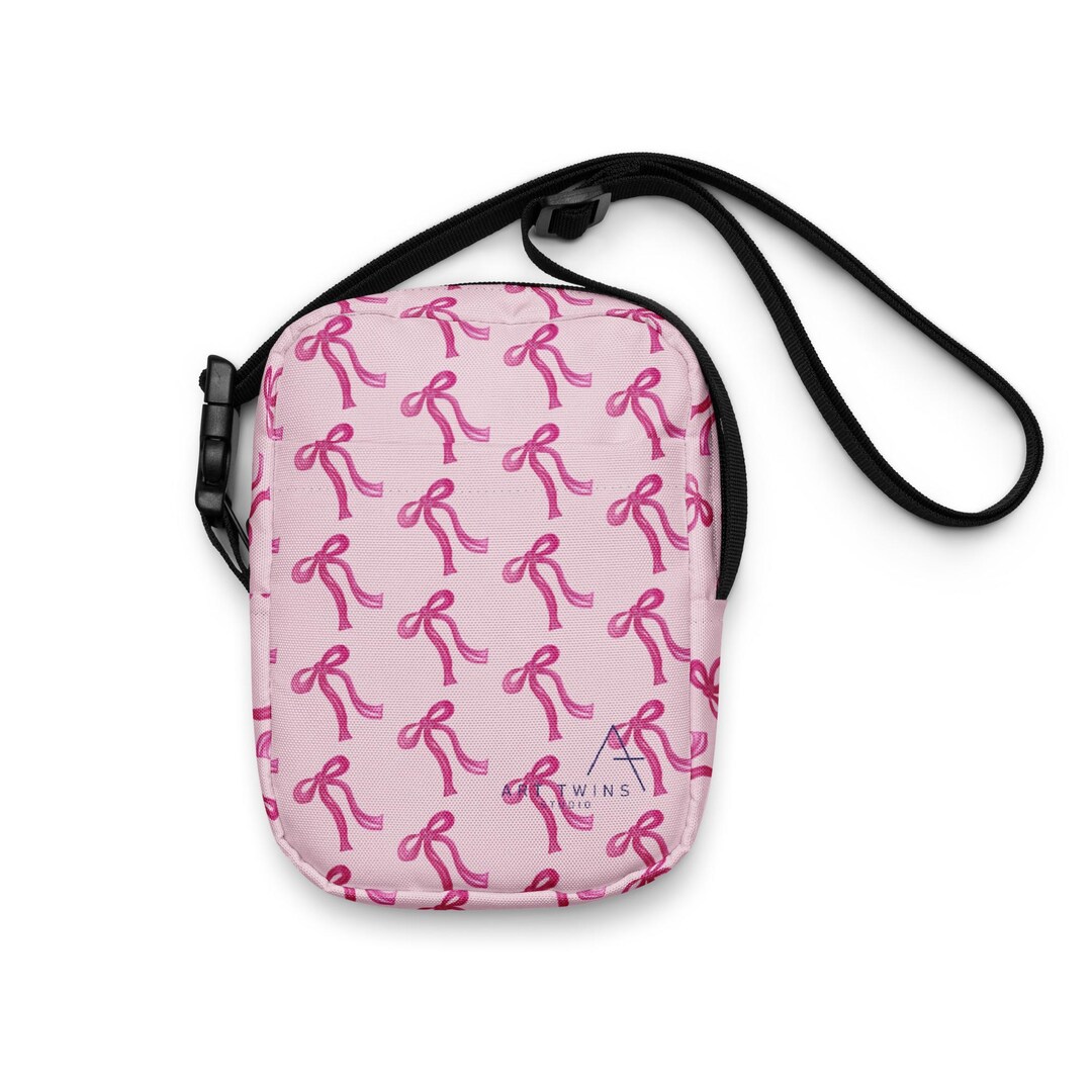 Pink on Pink Bows Crossbody Bag, Pink Bow Print - Etsy