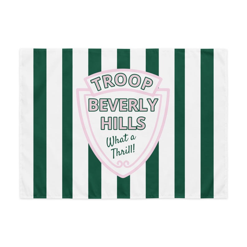 Troop Beverly Hills Banner | Pink & Green Party Decor - Etsy