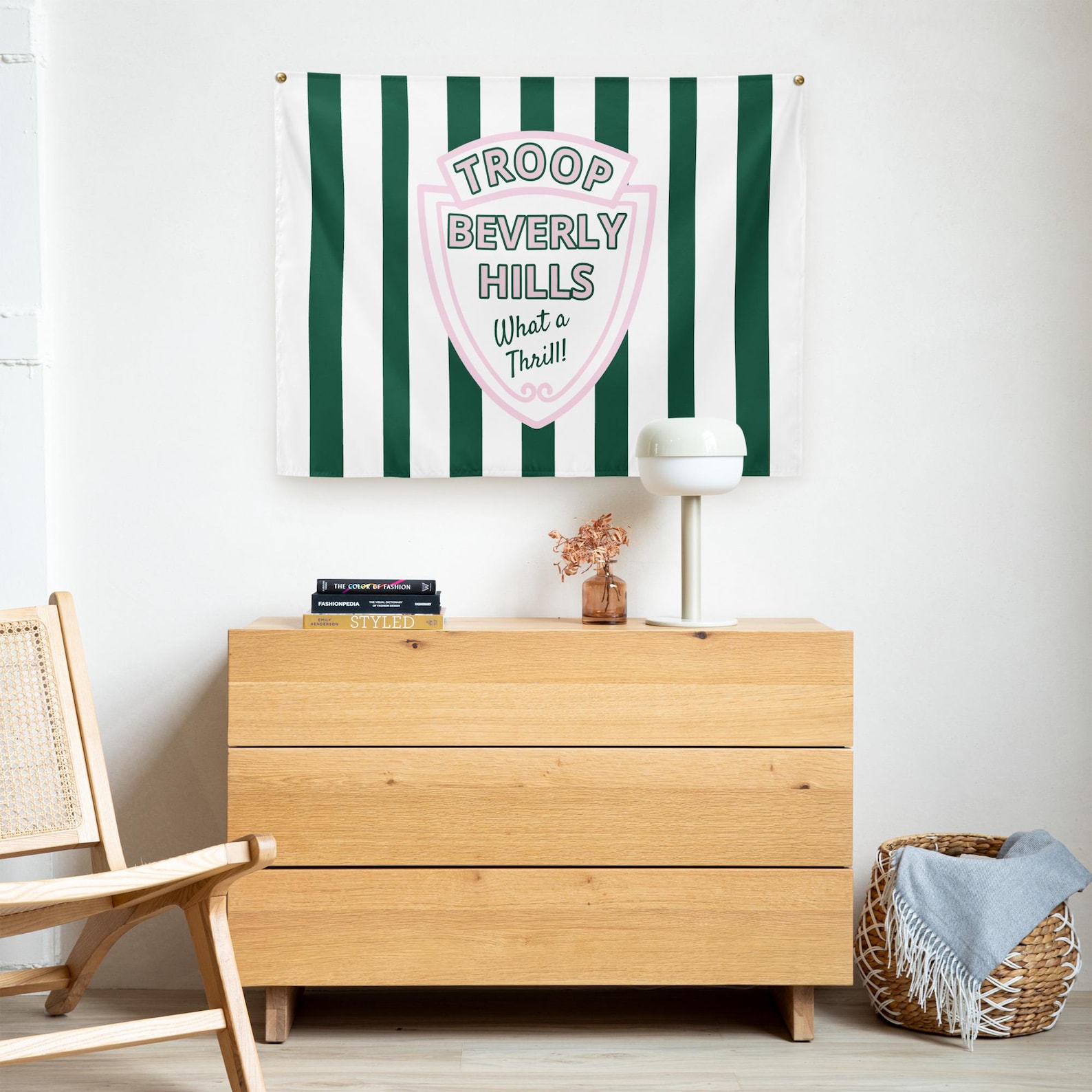 Troop Beverly Hills Banner | Pink & Green Party Decor - Etsy