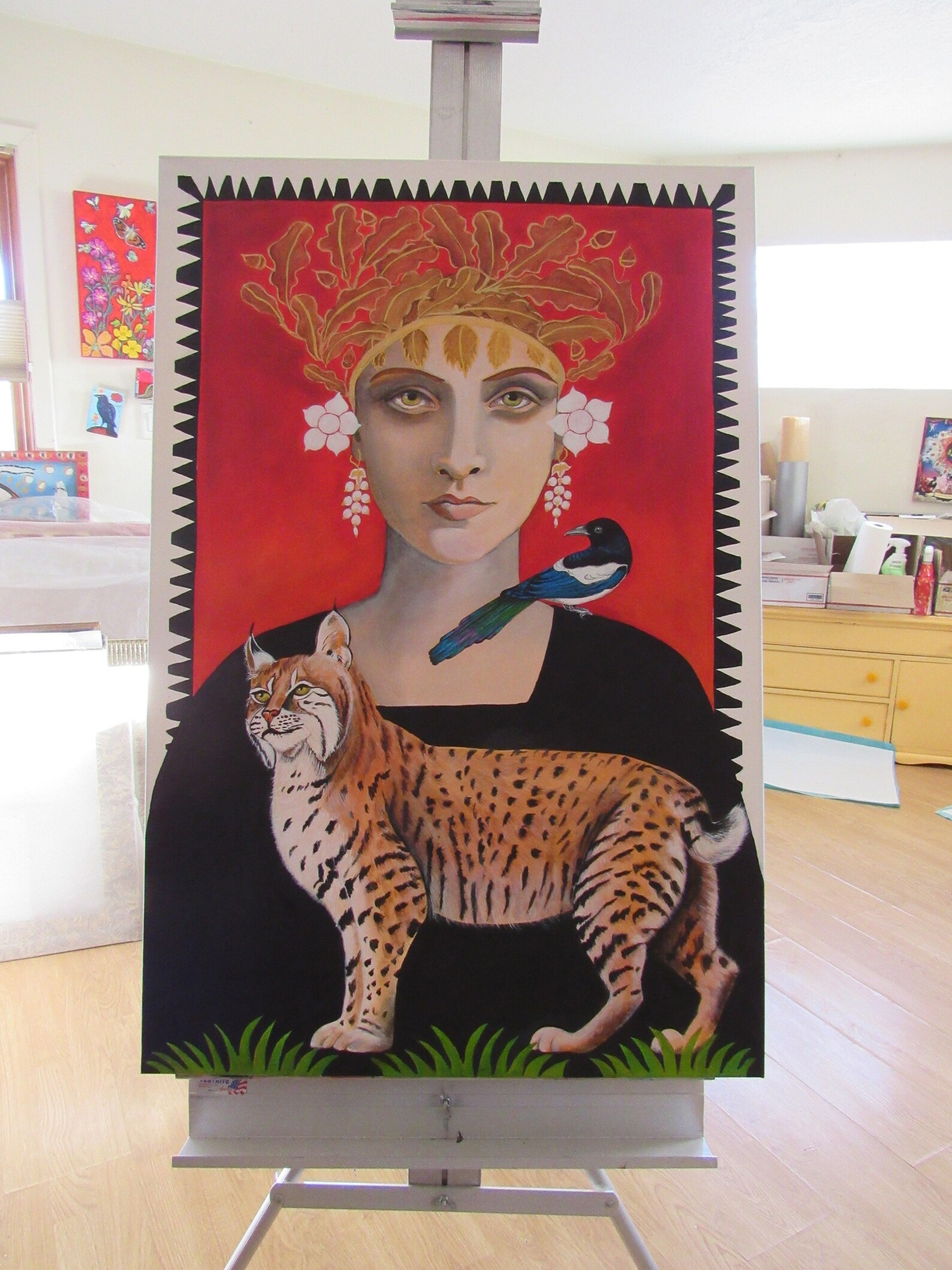 CELESTIAL WATCHER of All BEINGS, Bobcat Art, Angel Art, Watcher Art ...