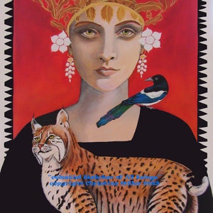 CELESTIAL WATCHER of All BEINGS, Bobcat Art, Angel Art, Watcher Art ...