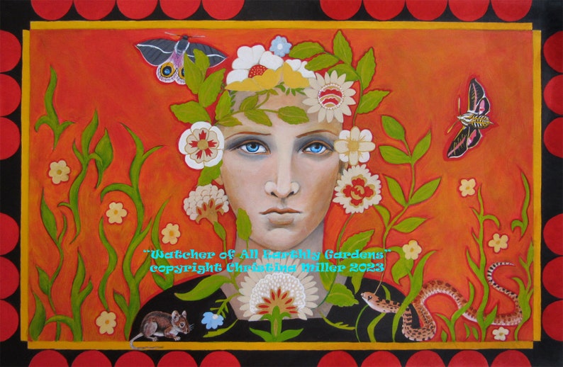 Watcher of All Earthly Gardens, Collage Using Print From My Original ...
