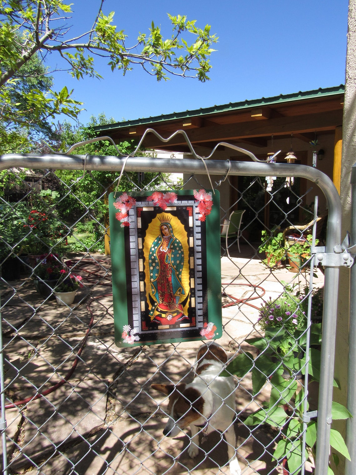 La Virgen De Guadalupe Outdoor Yard Sign Metal Image From My - Etsy