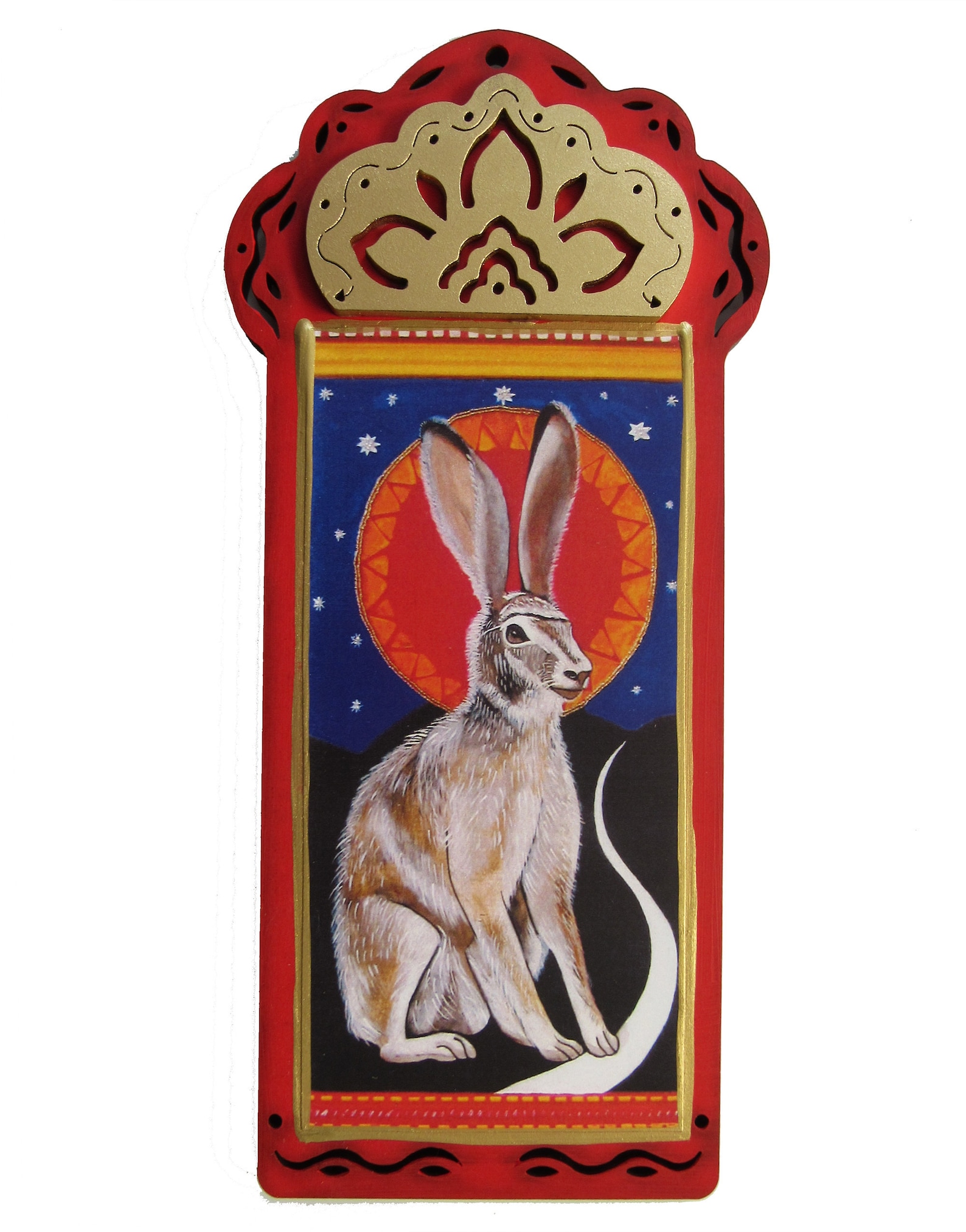 Jackrabbit Saint Rabbit Art Wildlife Hare Southwest Animal | Etsy