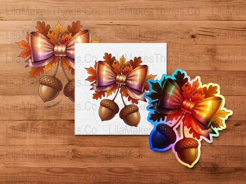 Autumn Acorn Bow PNG: Fall Leaves Clip Art (digital Download) - Etsy