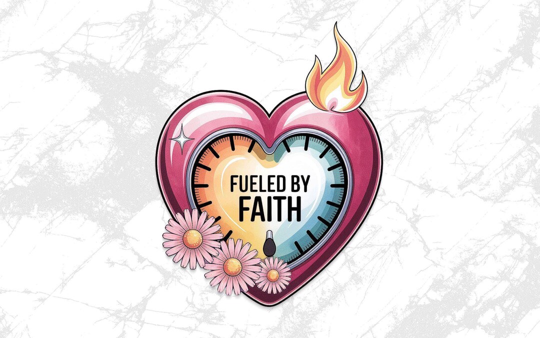 Christian T-shirt Design, Fueled by Faith, Christian Heart Design ...