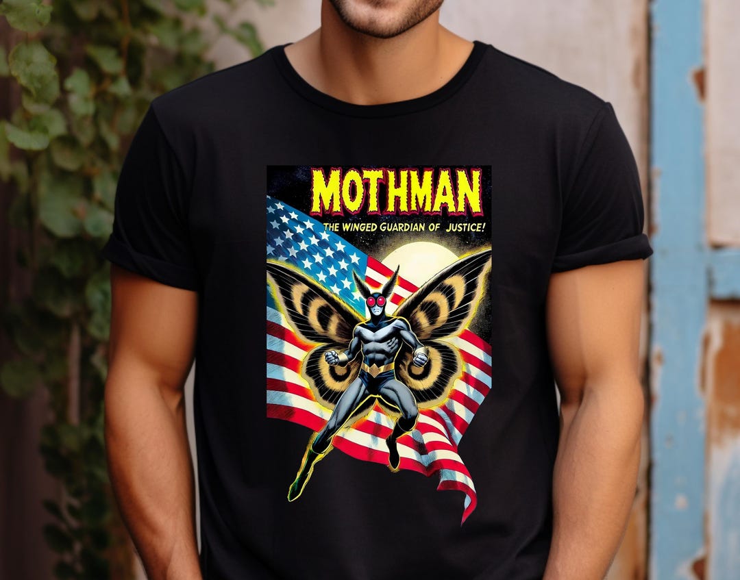 Mothman the Winged Guardian of Justice Super Hero/cryptid Shirt - Etsy