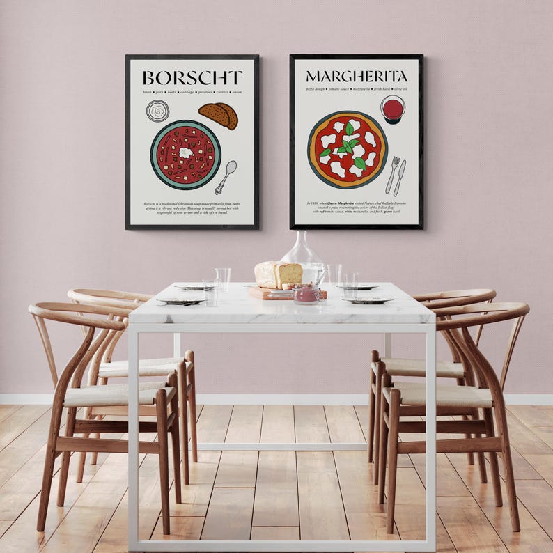 Borscht Poster | Ukrainian Beet Soup Print | Eastern Europe Art ...