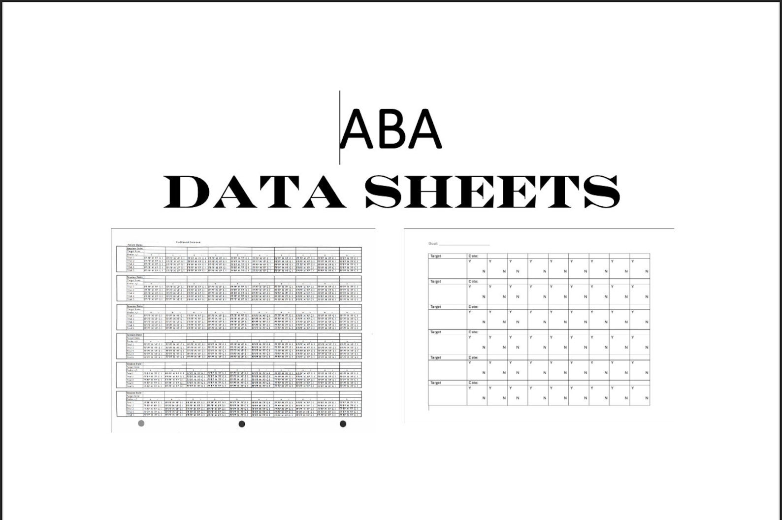 ABA Behavioral Data Sheet - Etsy