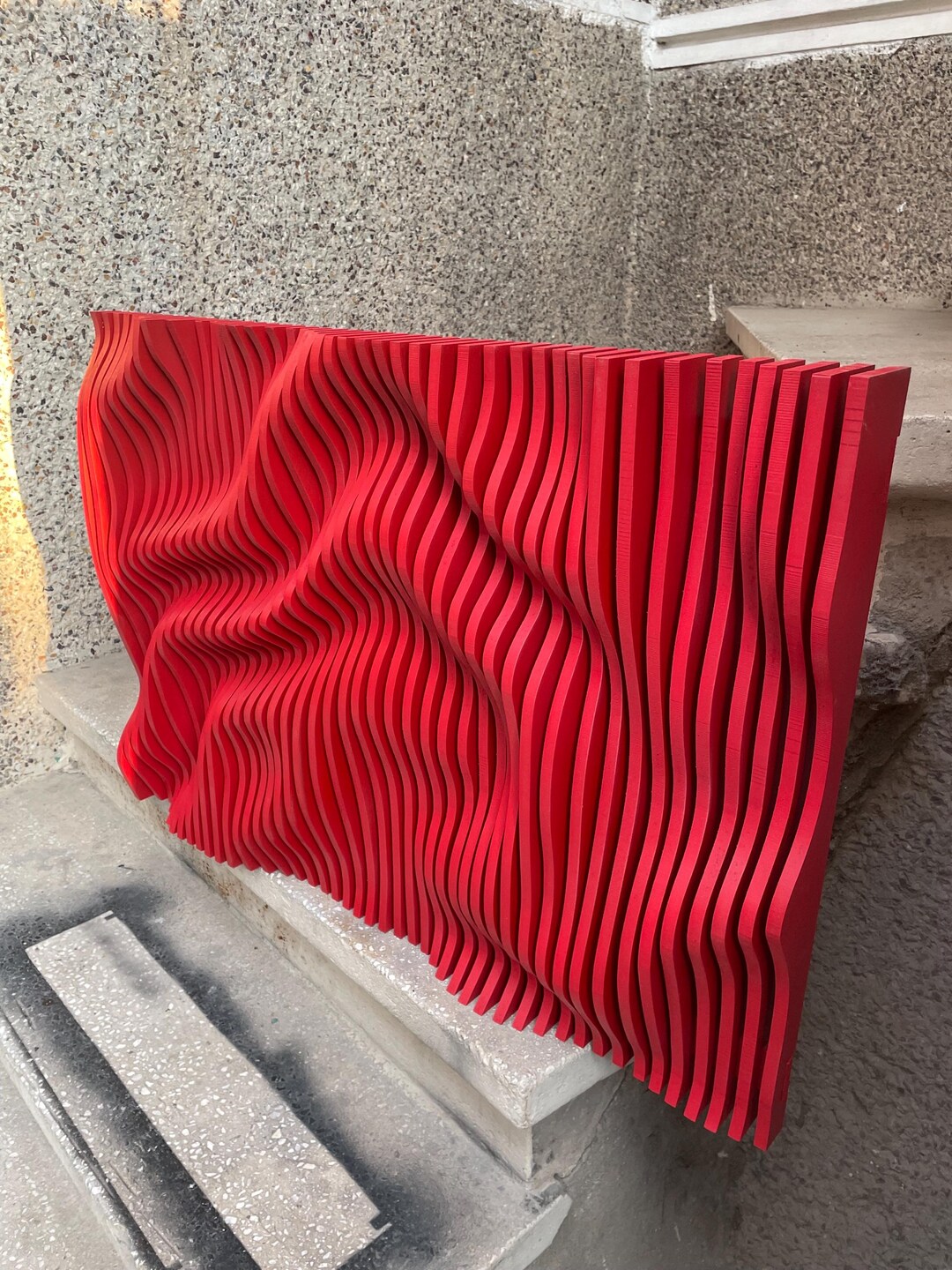 Parametric Wavy Wooden Wall ART 3D Wall Art, Home Wall Decor, Living ...