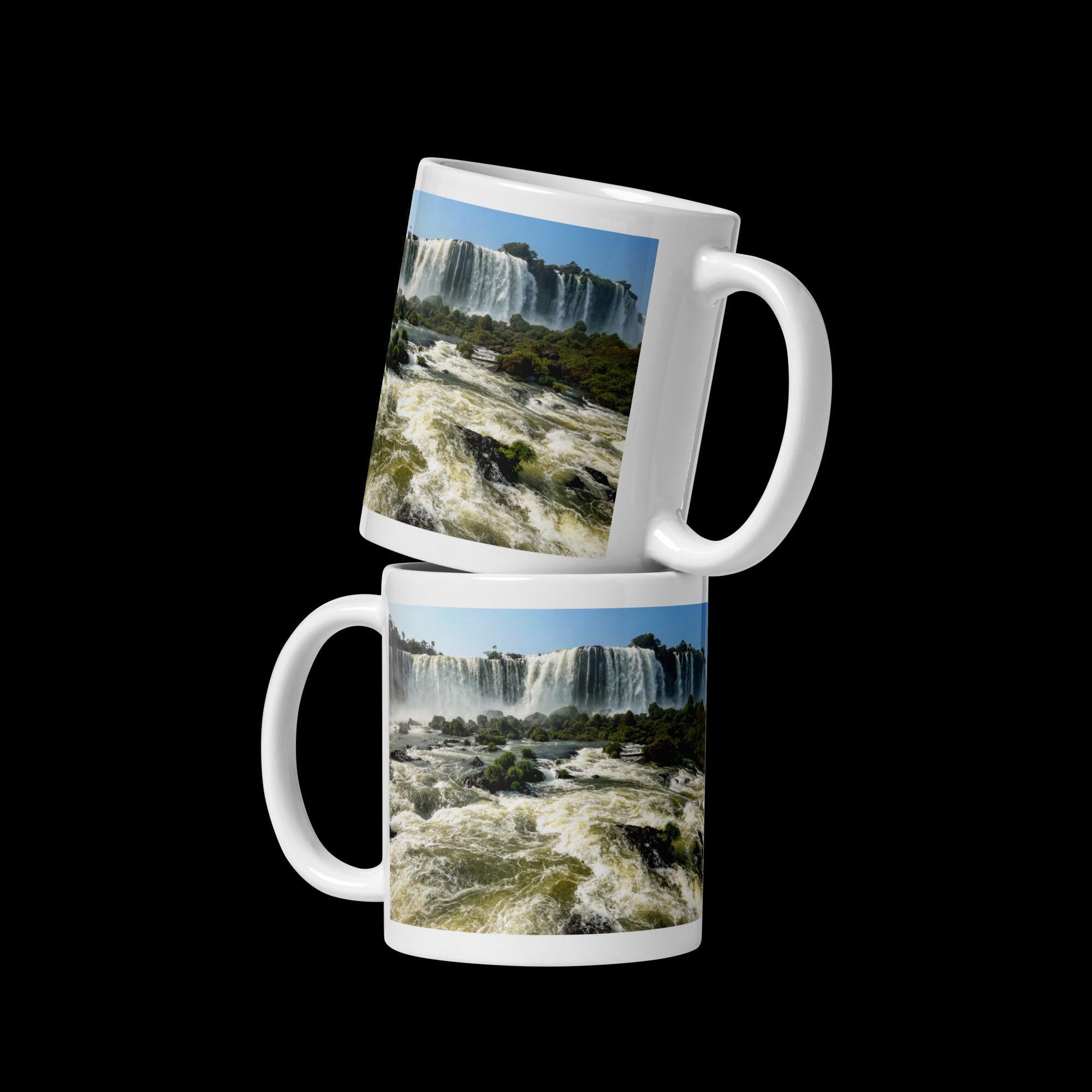 Iguazu Falls Coffee Mug: Brazil Waterfall Photography, Nature Lover ...