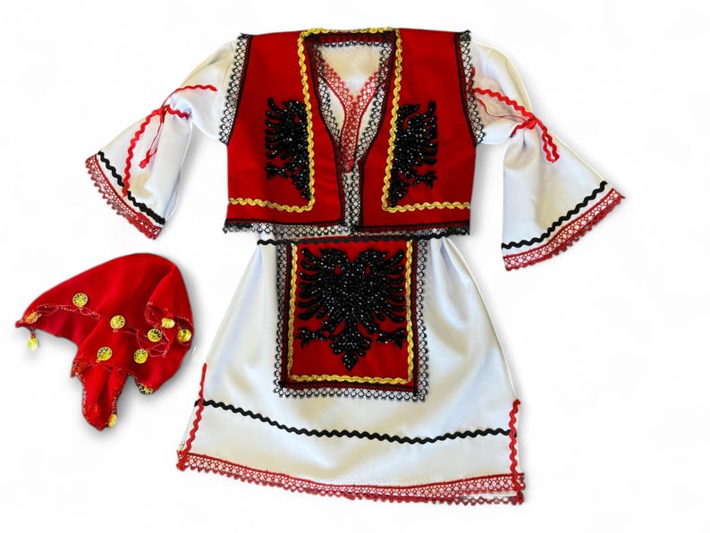 Albanian Traditional Costume, Girls, Age 1-12 - Etsy