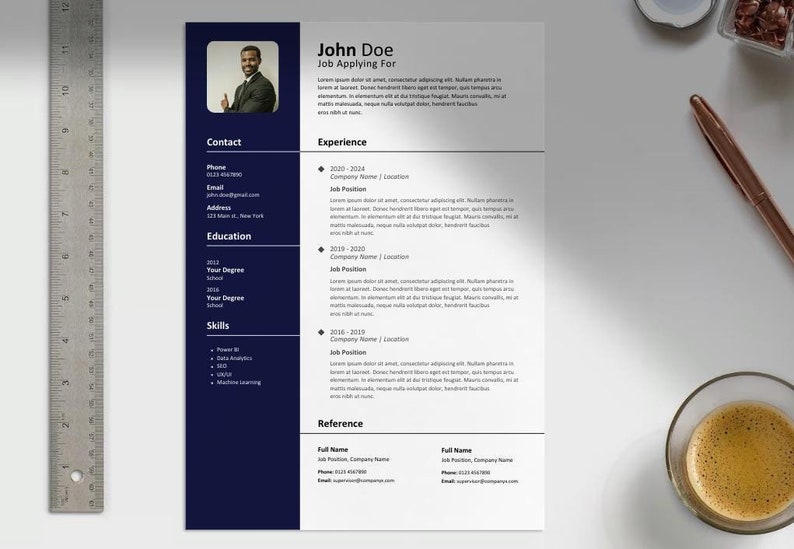 Modern Resume Template Ats-friendly & Editable - Etsy