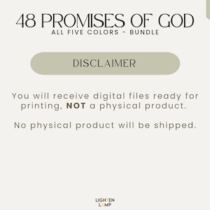 Gods Promises Bundle Printable Scripture Cards Bible Verse Encouraging ...