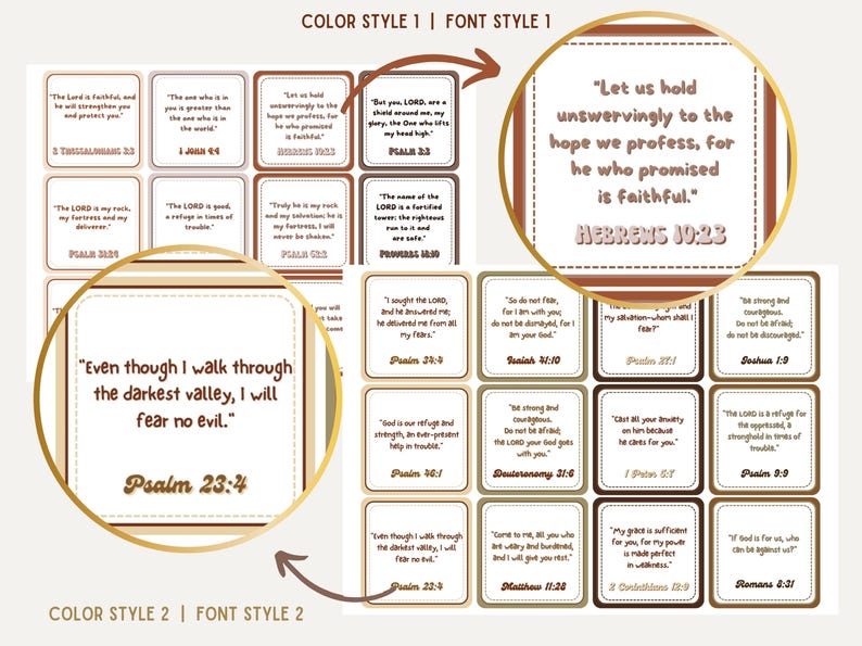 Encouragement Scripture Cards Printable Bible Verses Encouraging Daily ...