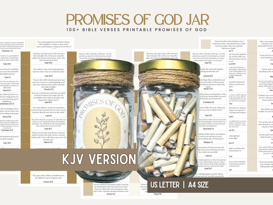 DIY Jar Bible Verse Printable Scriptures Jar Promises of God Jar ...