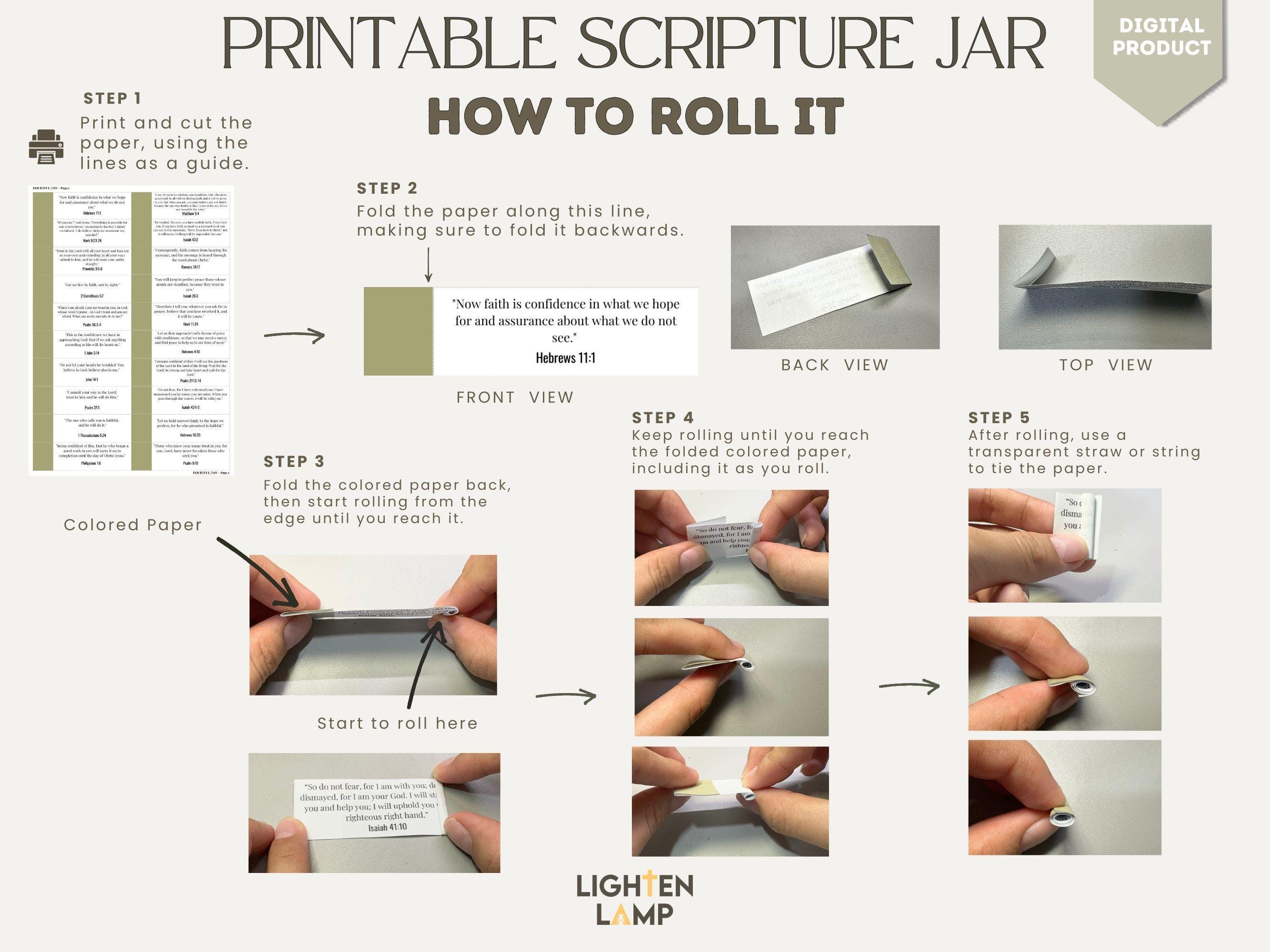 DIY Jar Bible Verse Printable Scriptures Jar for Emotions Christian Jar ...