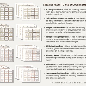 Encouragement Scripture Cards Printable Bible Verses Encouraging Daily ...