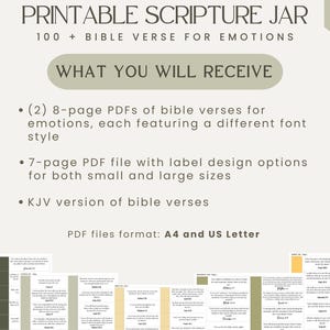 DIY Scriptures Jar Color Coded Bible Verses for Emotions Christian ...