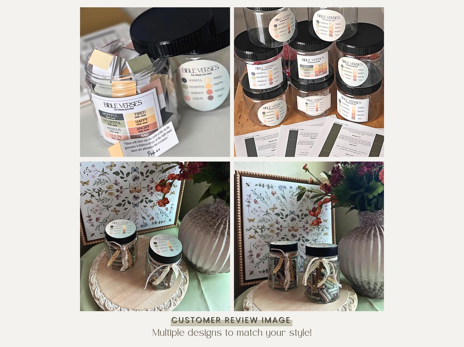 DIY Jar Bible Verse Printable Scriptures Jar for Emotions Christian Jar ...