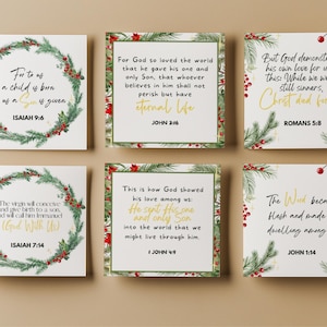 Christmas Scripture Card Printable Christian Bible Verses Tag for ...