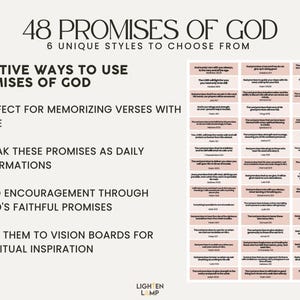 Printable Scripture Cards Gods Promises Bible Verse Encouraging Daily Affirmation Bible Verses ...