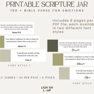 DIY Scriptures Jar Color Coded Bible Verses for Emotions Christian ...