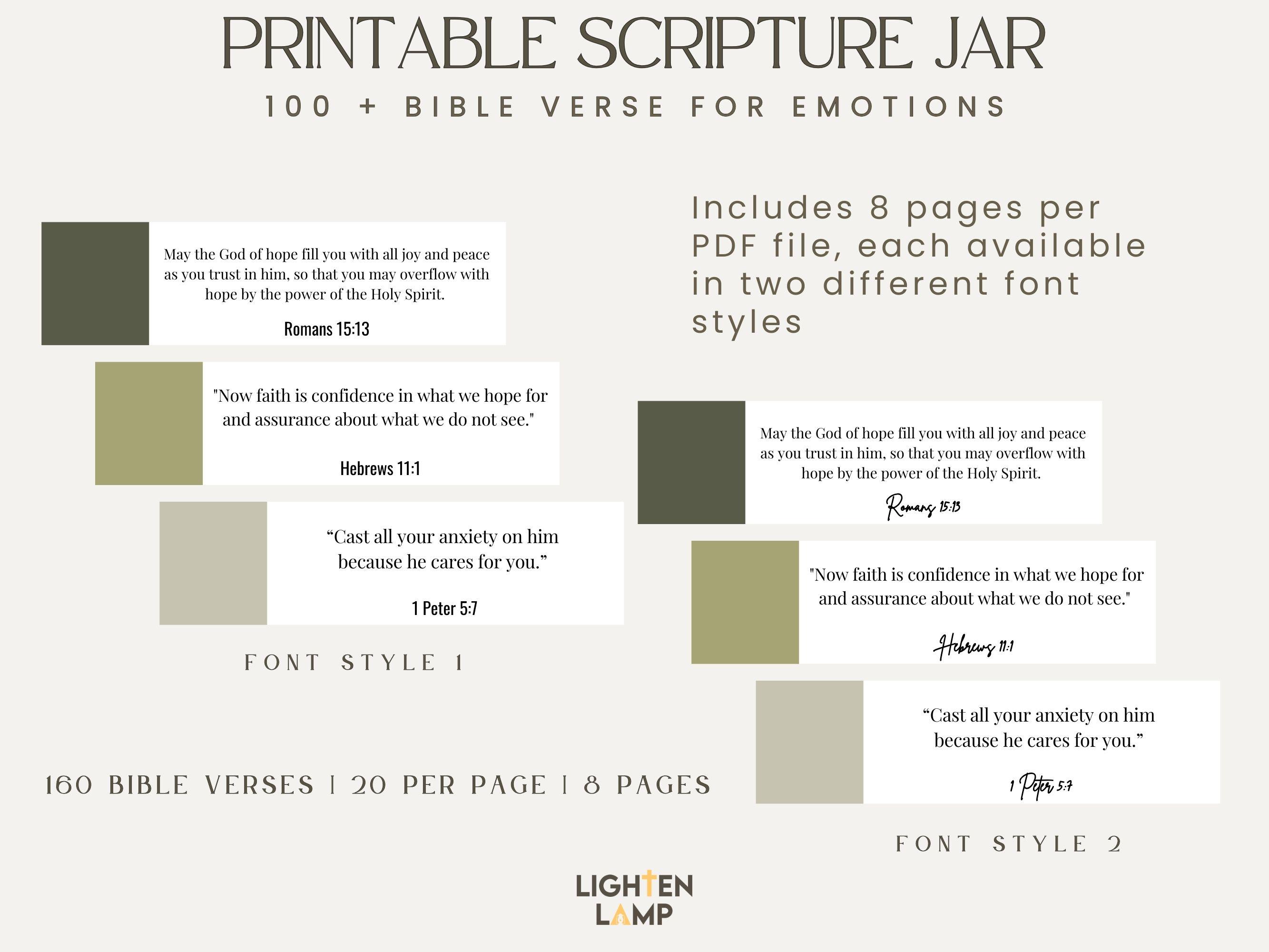 DIY Scriptures Jar Color Coded Bible Verses for Emotions Christian ...