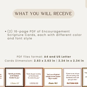 Encouragement Scripture Cards Printable Bible Verses Encouraging Daily ...