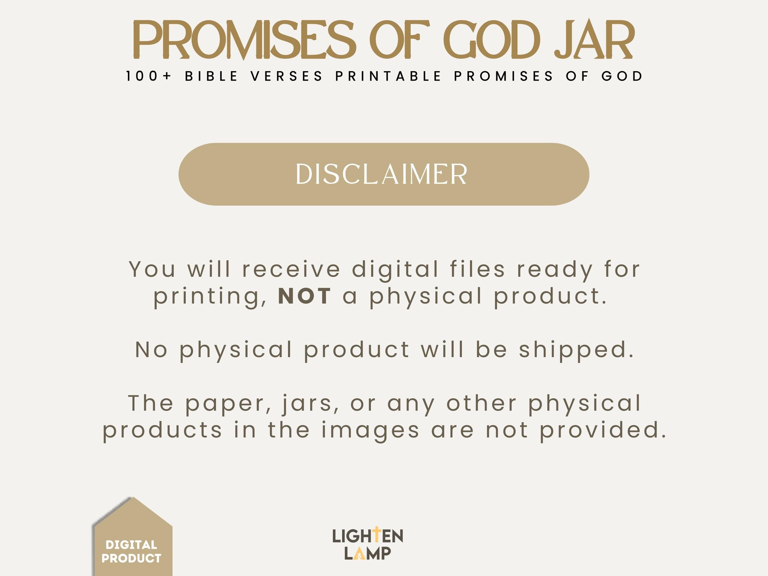 Bundle DIY Jar Bible Verse Printable Scriptures Jar Promises of God ...