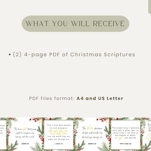 Christmas Scripture Card Printable Christian Bible Verses Tag for ...