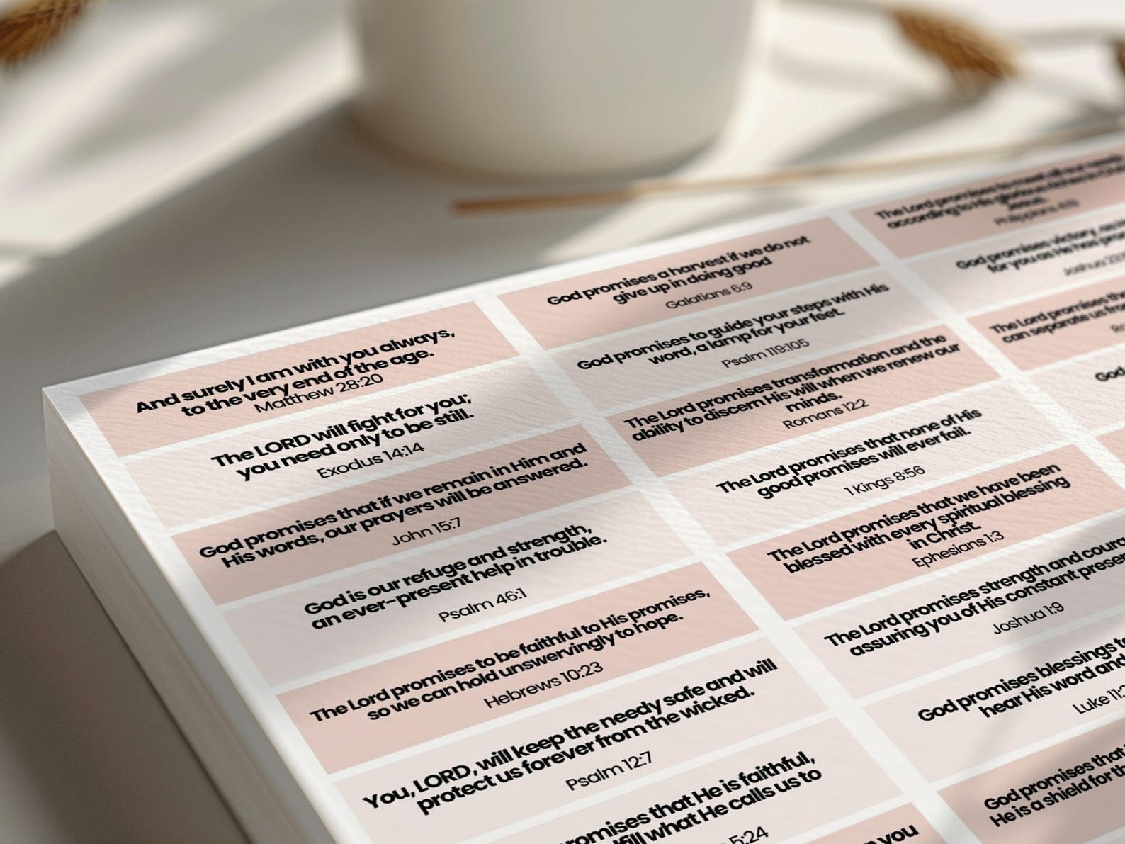 Printable Scripture Cards Gods Promises Bible Verse Encouraging Daily ...