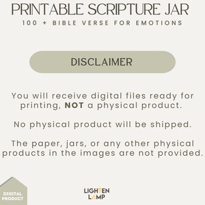 Bundle DIY Jar Bible Verse Printable Scriptures Jar for Emotions ...