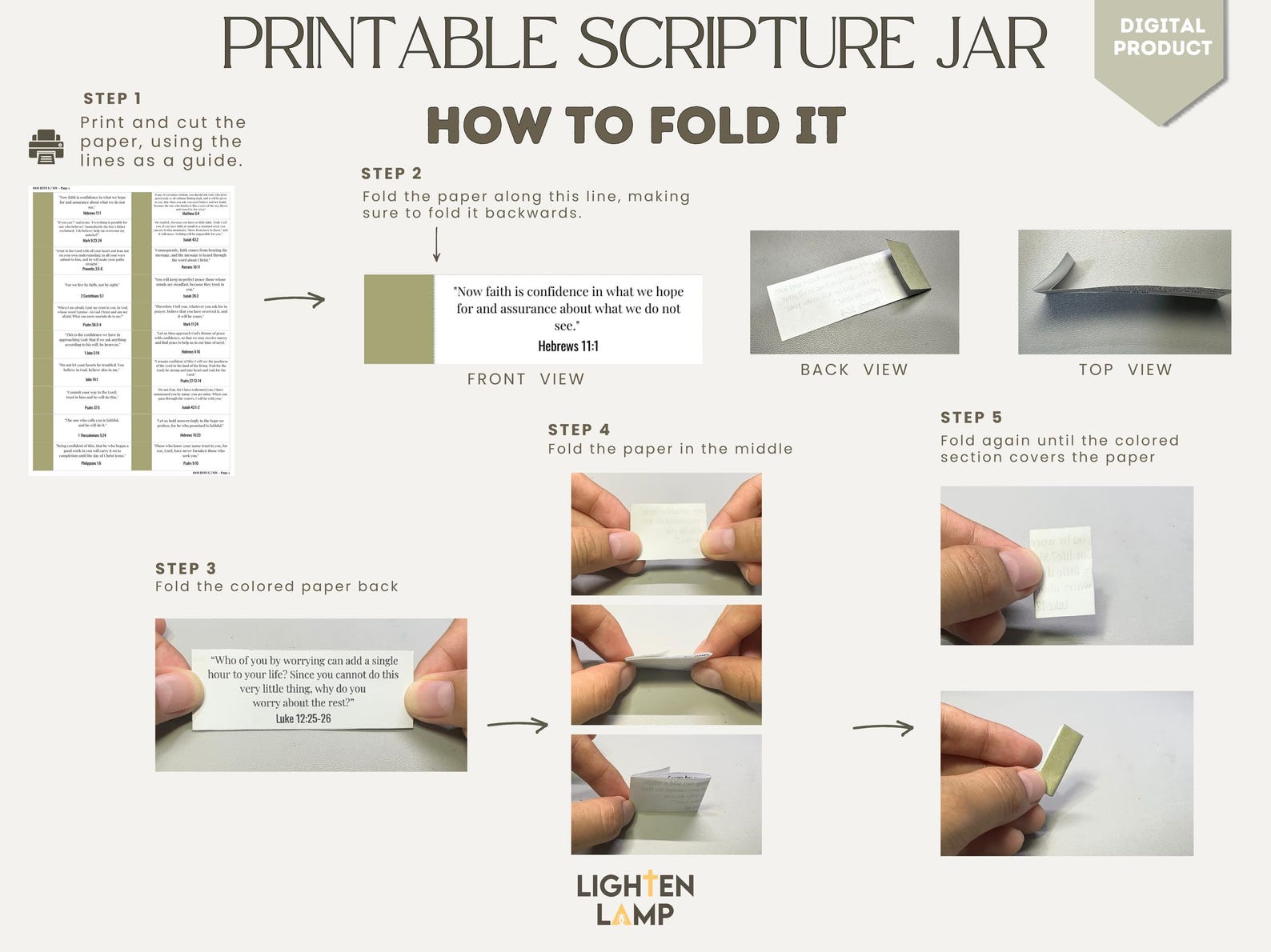 Bundle DIY Jar Bible Verse Printable Scriptures Jar for Emotions ...