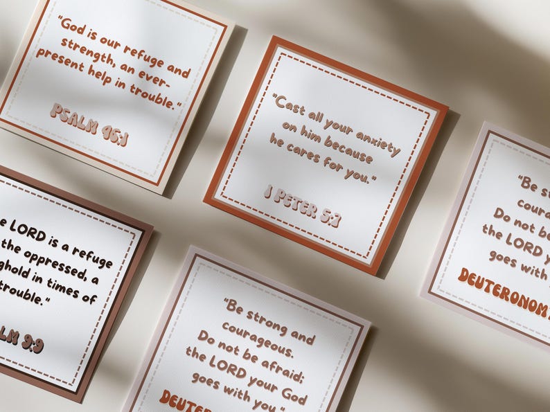 Encouragement Scripture Cards Printable Bible Verses Encouraging Daily ...